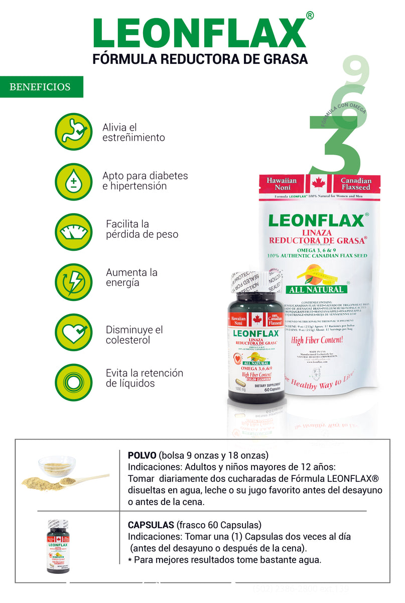 Leonflax 18oz – Funciones